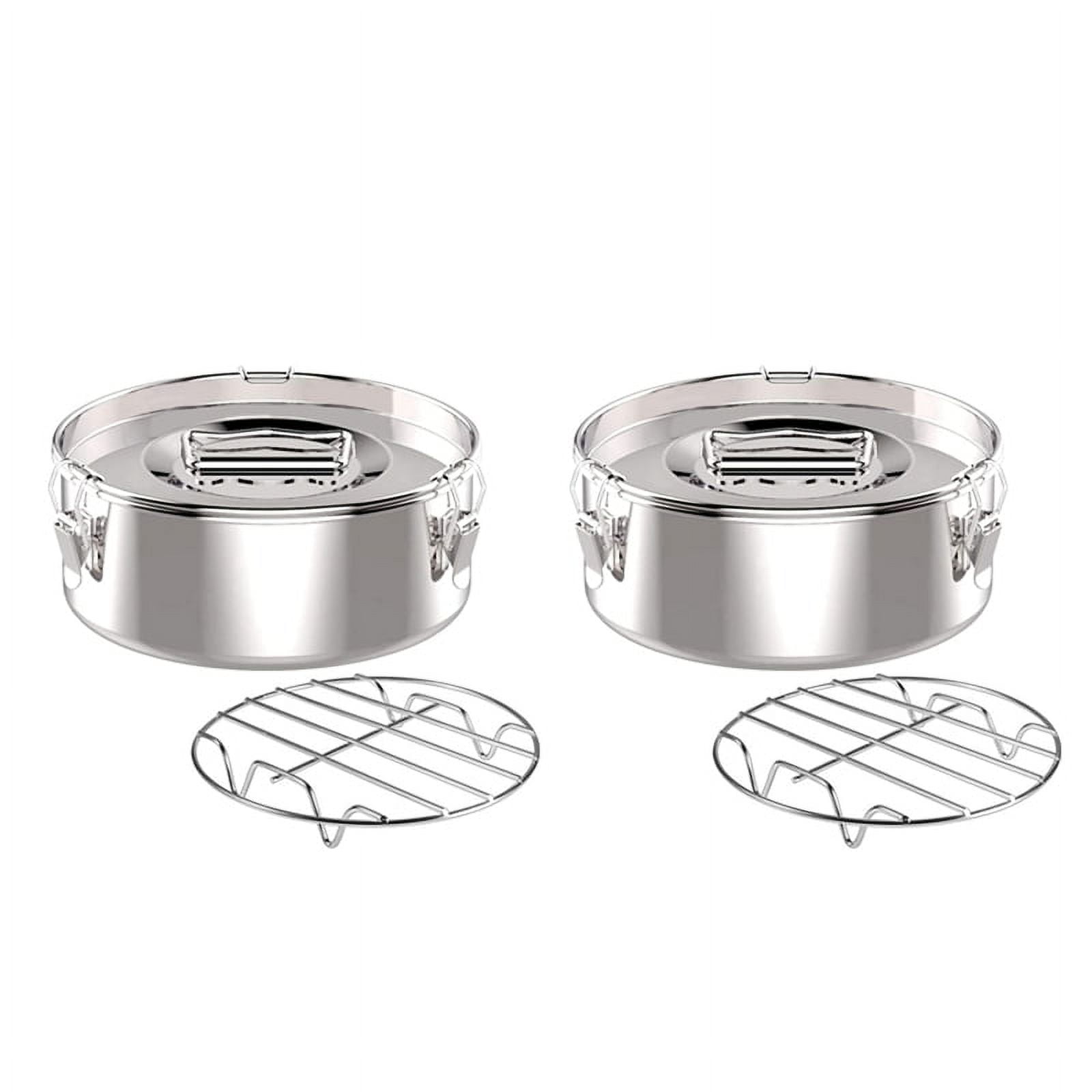 2X Flan Pan Mold, Stainless Steel Mold with Lid - Maker for 6 Quart Pot ...