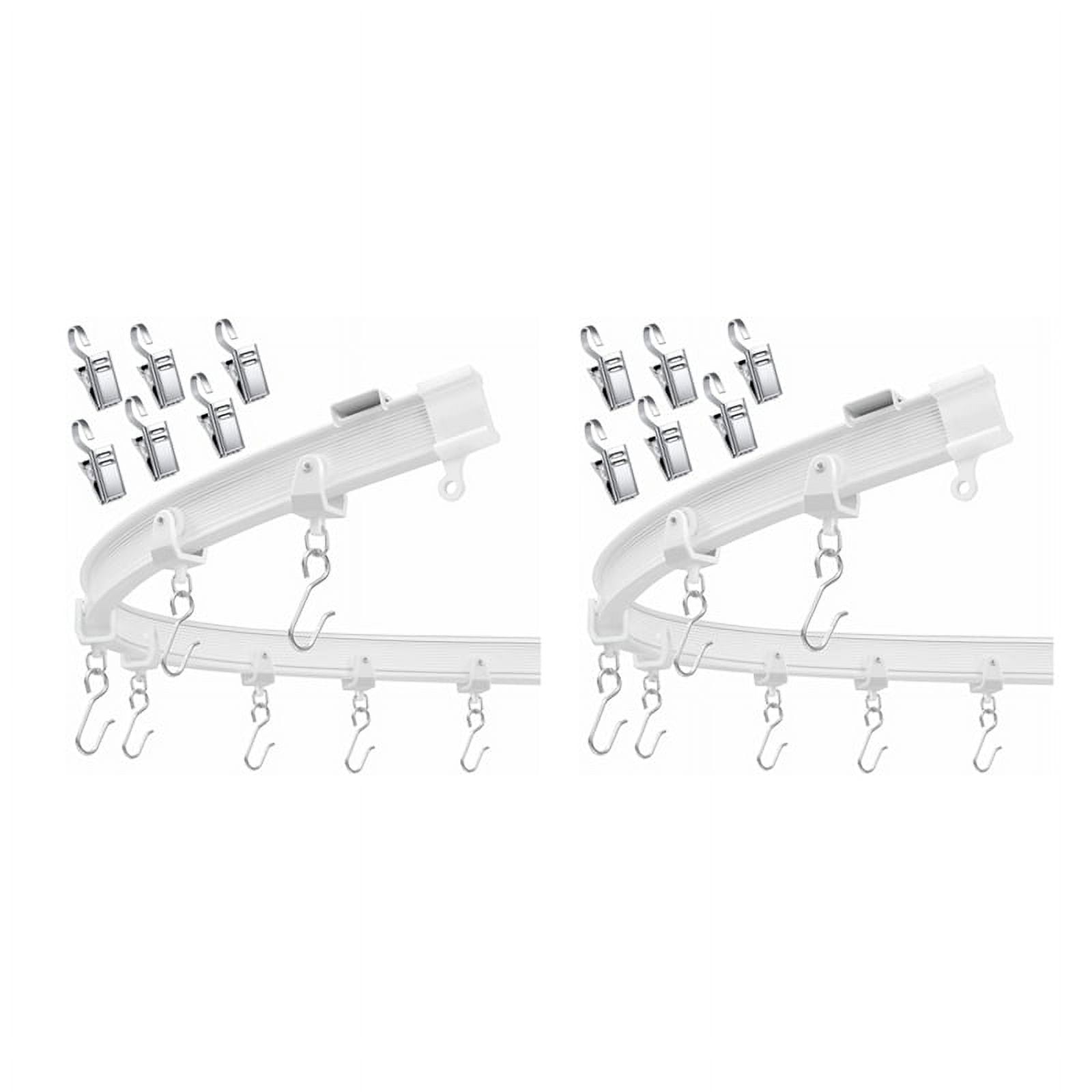 2X Flexible Bendable Ceiling Curtain Track, Ceiling Mount for Curtain ...