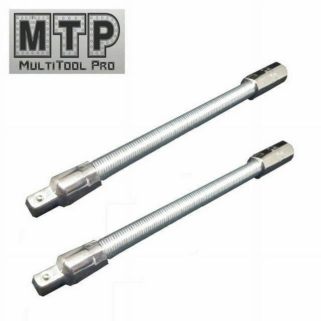 2X Flexible Socket Extension 1/4" x 6" Long Ratchet Set Flex Bar Tool ...