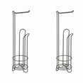 2X Floor Standing Paper Roll Towel Holder Stand Organizer Toilet Paper ...