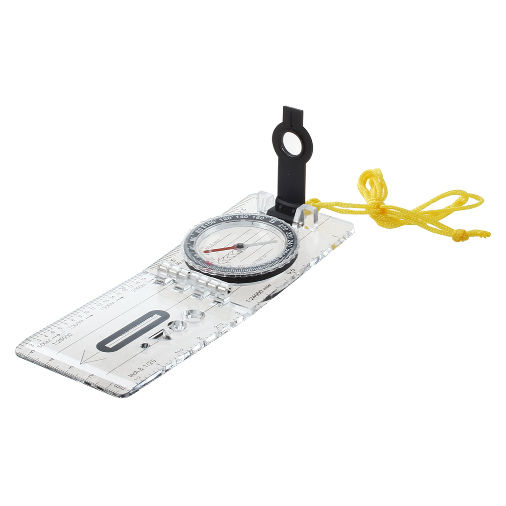 2X Foldable Navigation Camping Baseplate Compass Ruler Map - Walmart.com