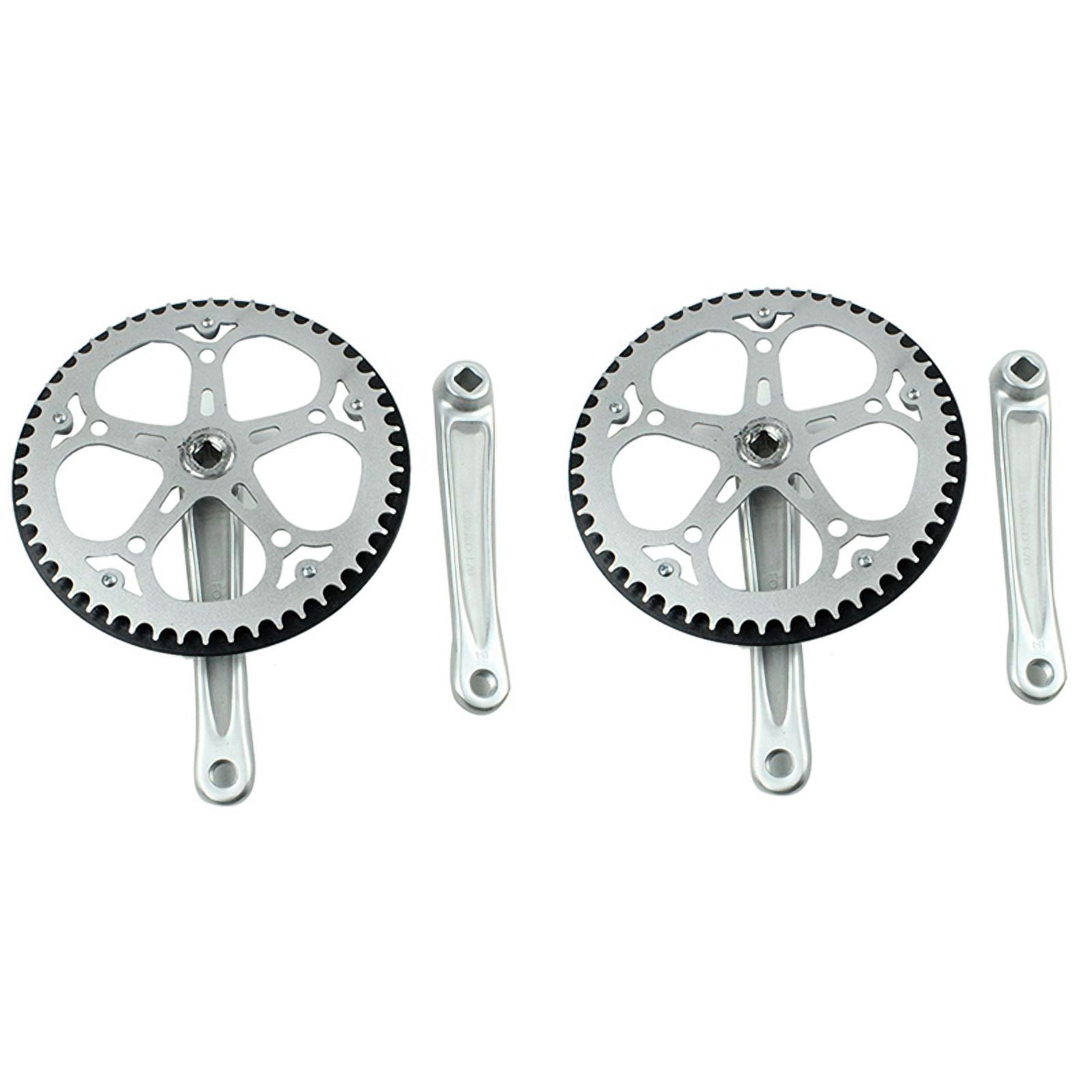 2X Folding Bike Crankset 52T Square Hole 170mm CNC Crankset Bicycle ...