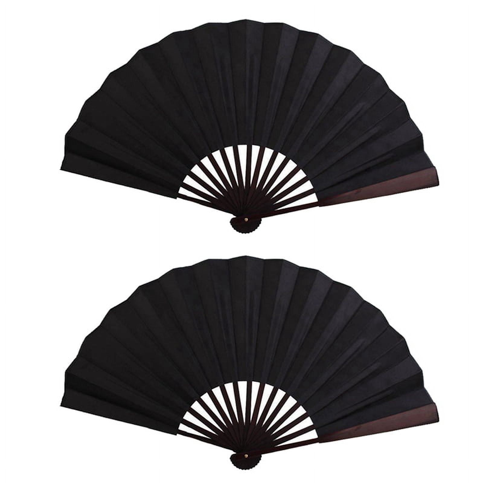 2X Folding Blank Hand Fan Calligraphy Writing Dancing Fan for Men's ...
