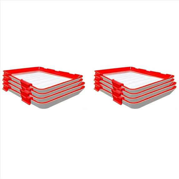 2X Food Plastic Fresh-Keeping Tray Stackable Reusable - Walmart.com