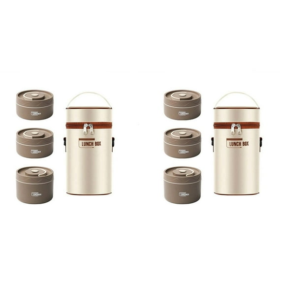 2X Food Warm Lunch Container,Stainless Steel Thermal Lunch Container ...