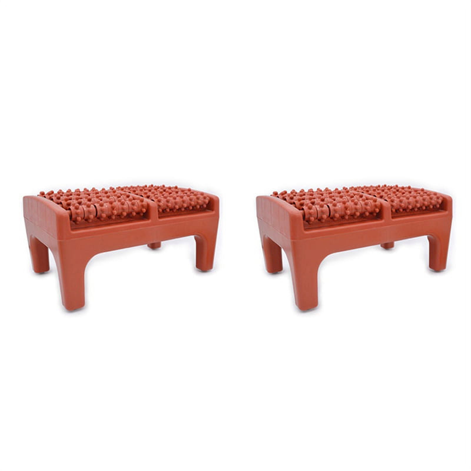 2x Foot Massager Foot Acupuncture Point Massage Cushion Plastic Wooden Roller Foot Massager A