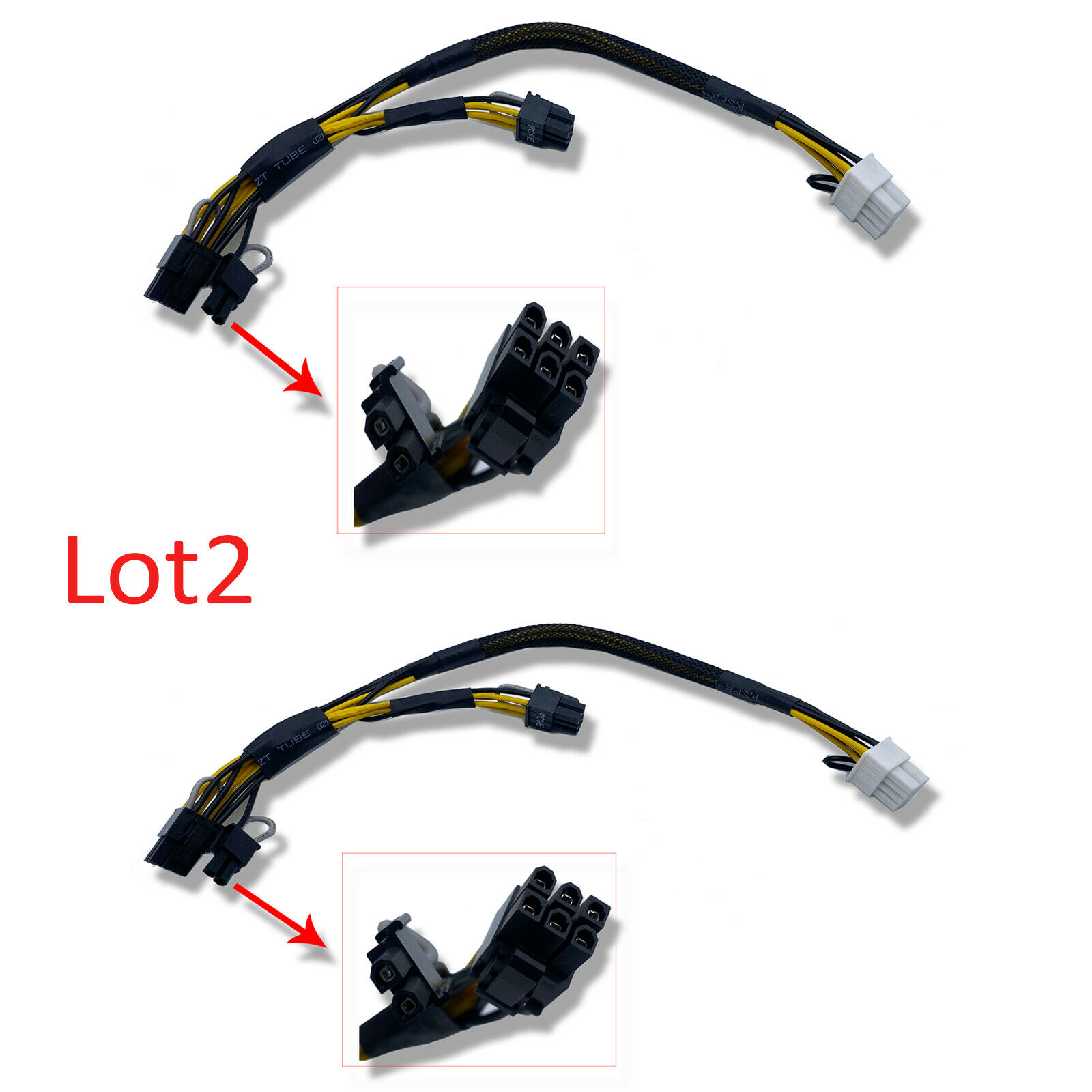 2X For Dell R720 GPU 9H6FV Riser to GPGPU 09H6FV Tablet Power Cable ...