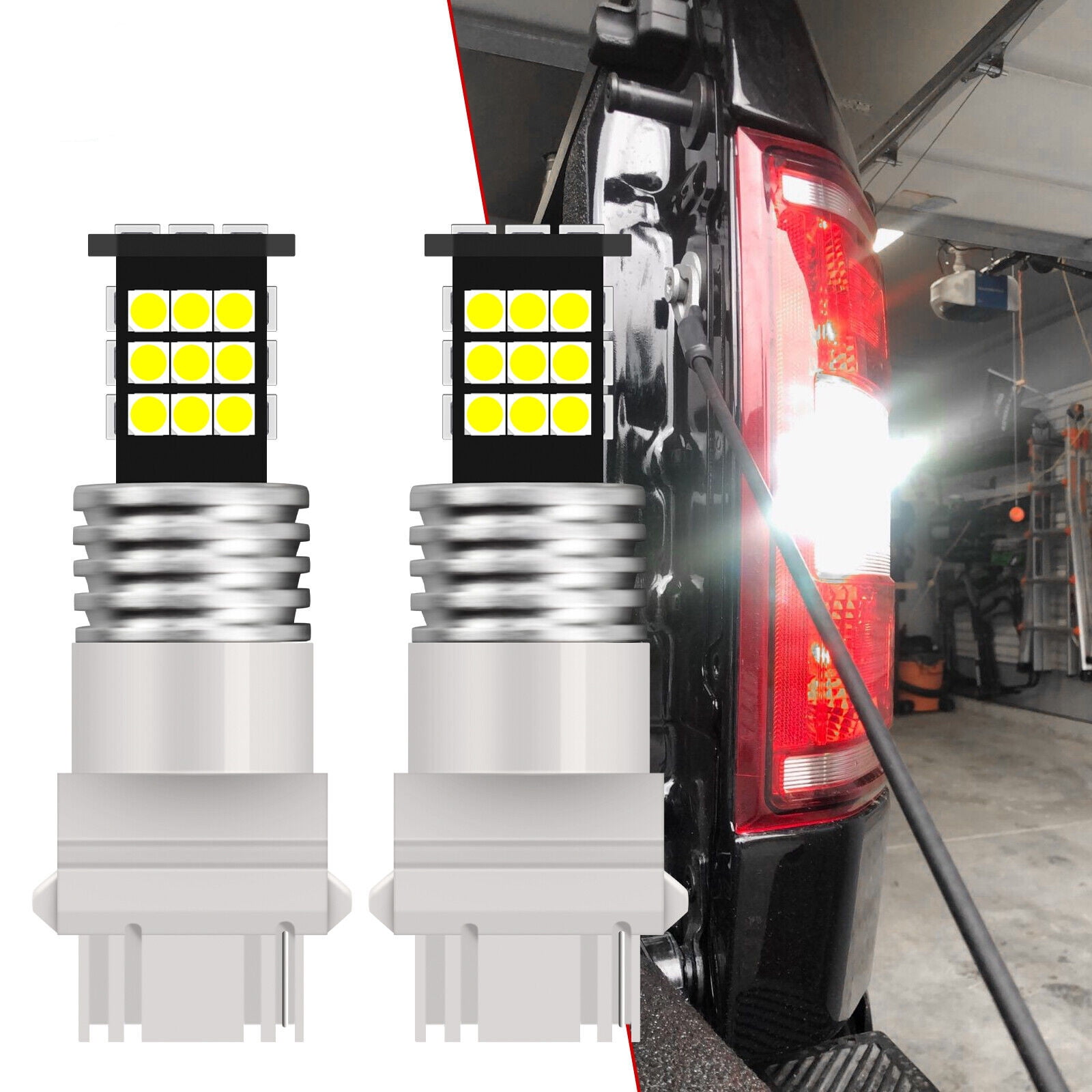 2X For Ford F150 F250 F350 Super Duty White SMD LED Backup Reverse Tail ...