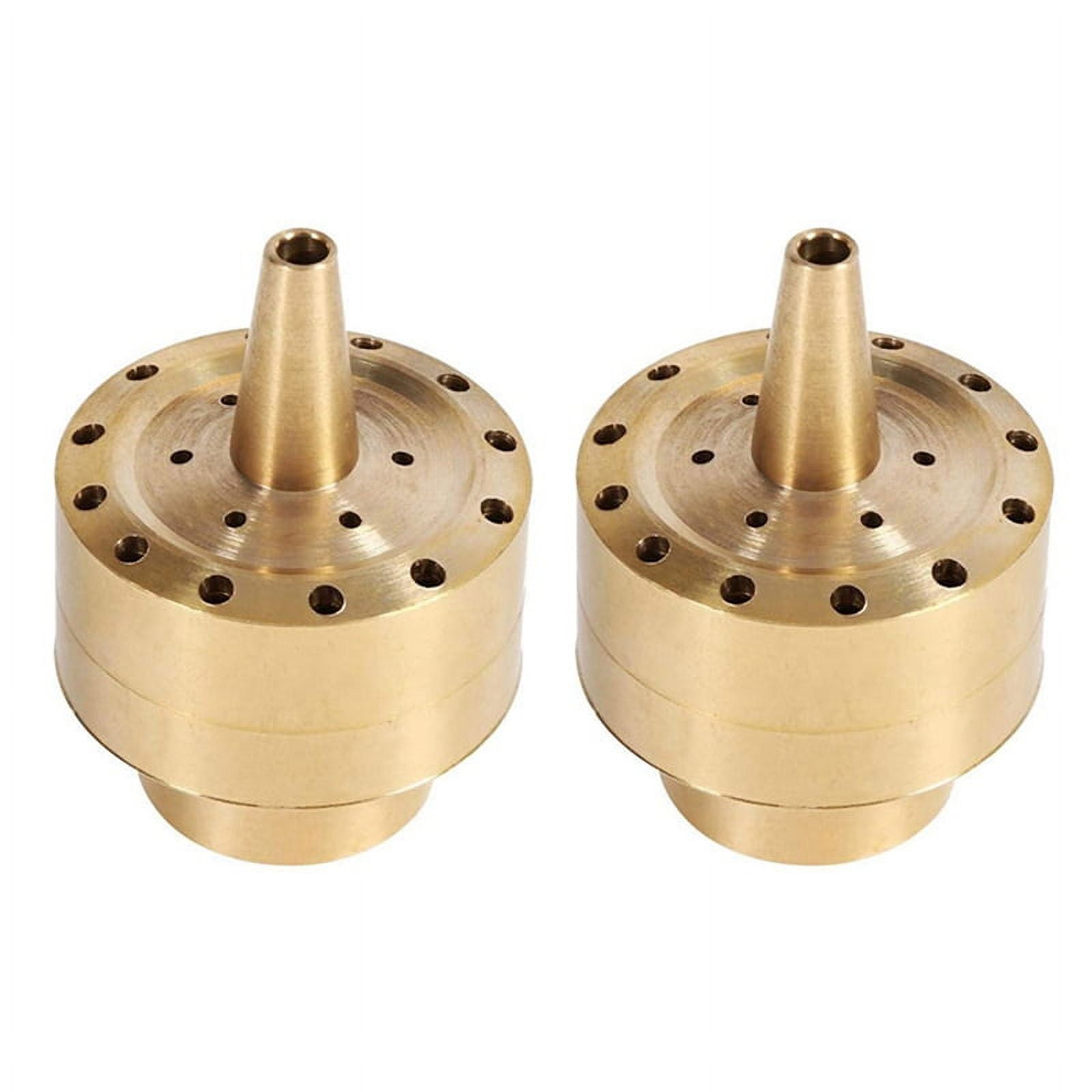 2X Fountain Nozzle Heads,Brass Column Multi Direction Jet Pond Fountain ...