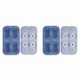 2X French Bulldog Ice-Cube Mold, 4 Hole Fun Shapes Frenchie Bull Dog ...