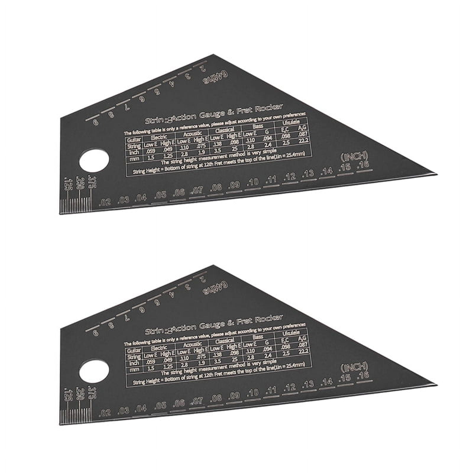 2X Fret Leveling Tool Guitar Bass Neck Fingerboard Measuring Ruler ...