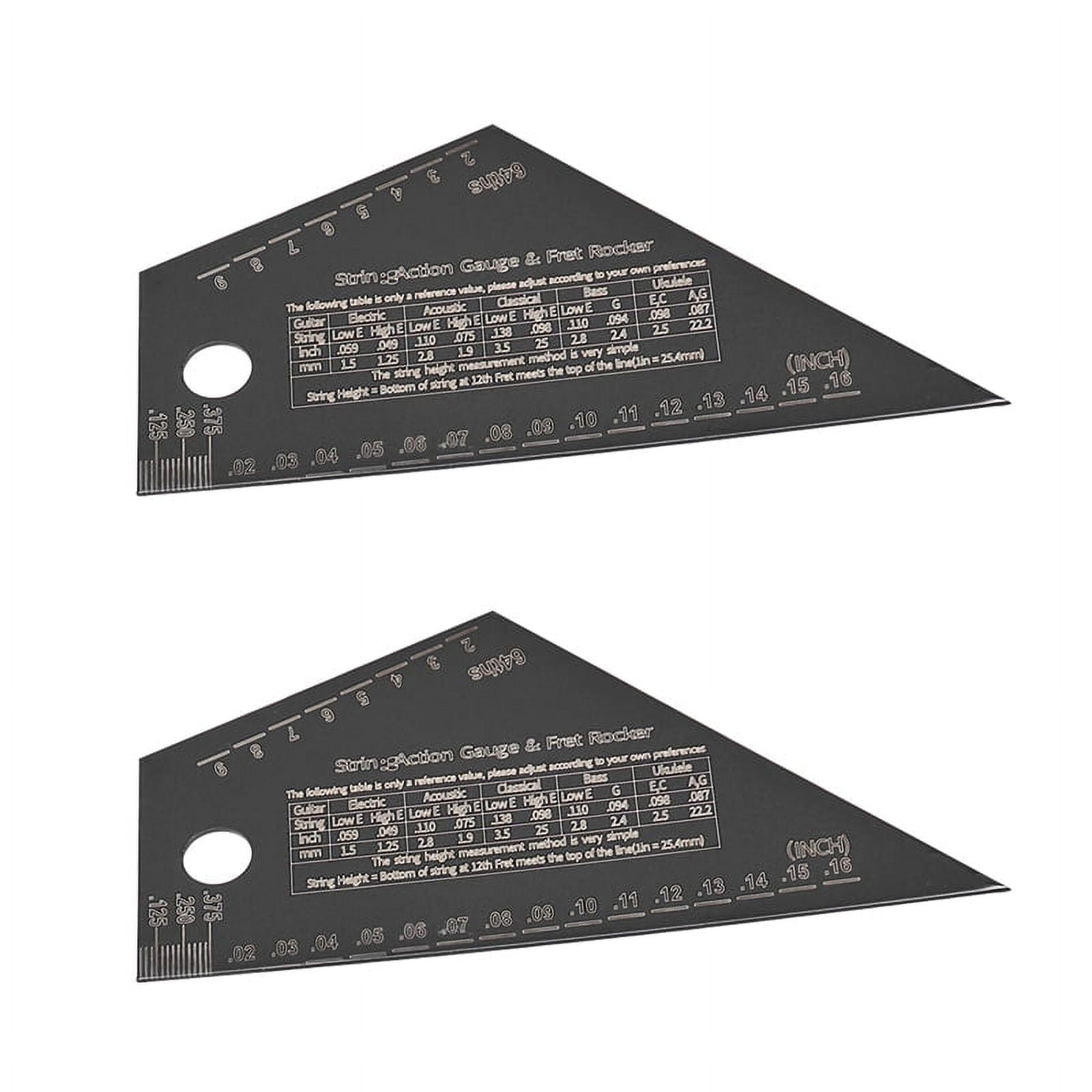 2X Fret Leveling Tool Guitar Bass Neck Fingerboard Measuring Ruler ...