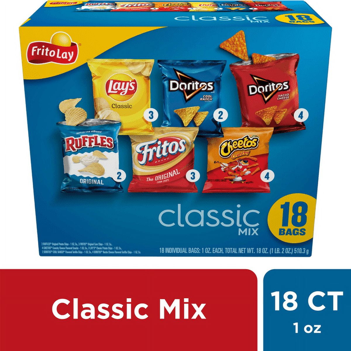 2X - Frito Lay Snacks Classic Mix Variety Packs 1 oz - Walmart.com