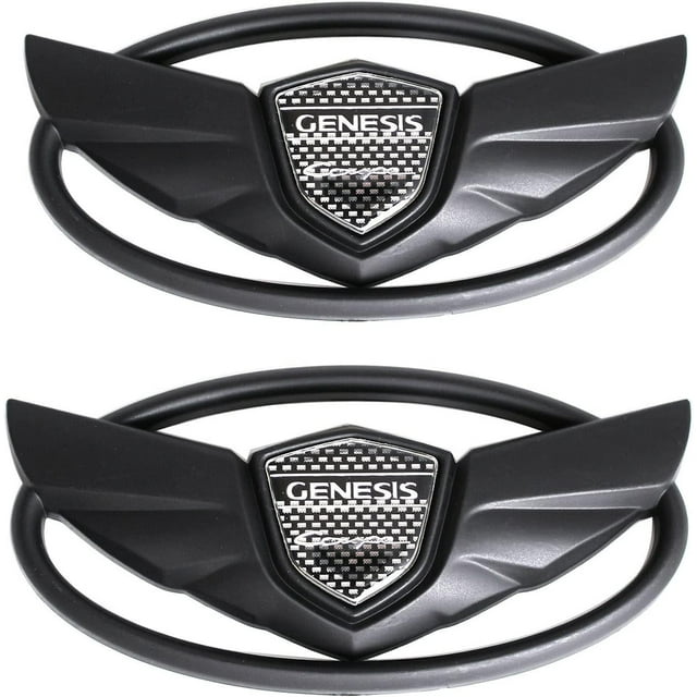 2X Front/Rear Hood Grille Trunk Genesis Coupe Emblem 3D Logo Nameplate ...