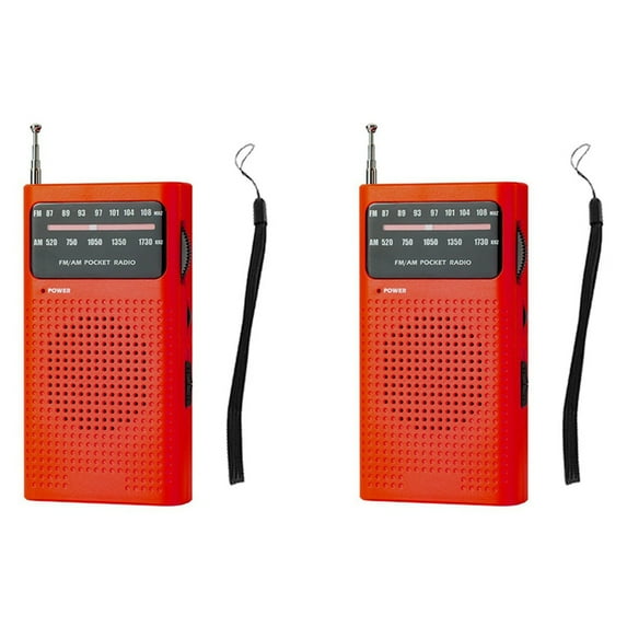 2X Full-Band Small Portable Radio Mini AM FM Pointer Pocket Radio for ...