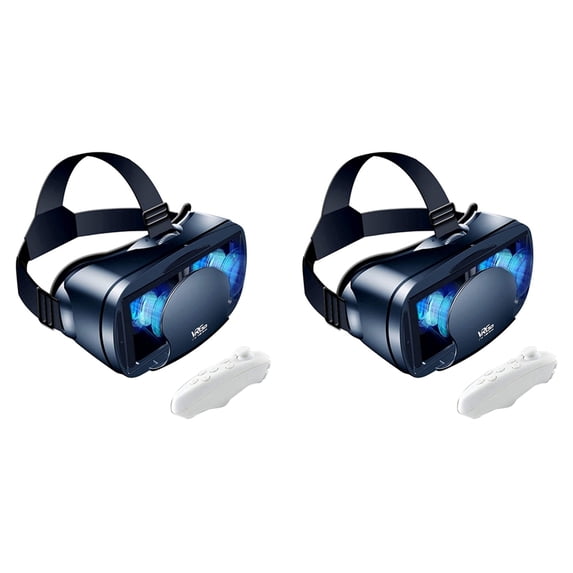 2X Full-Screen Virtual Reality 3D Glasses VR Set 3D Virtual Reality ...