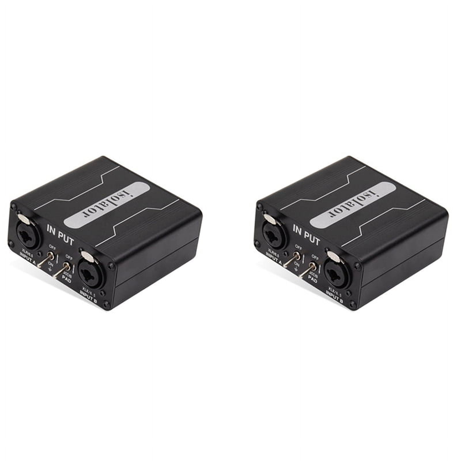 2X GX200 Audio Isolator Dual-Channel 6.5 XLR Mixer Audio Isolator ...