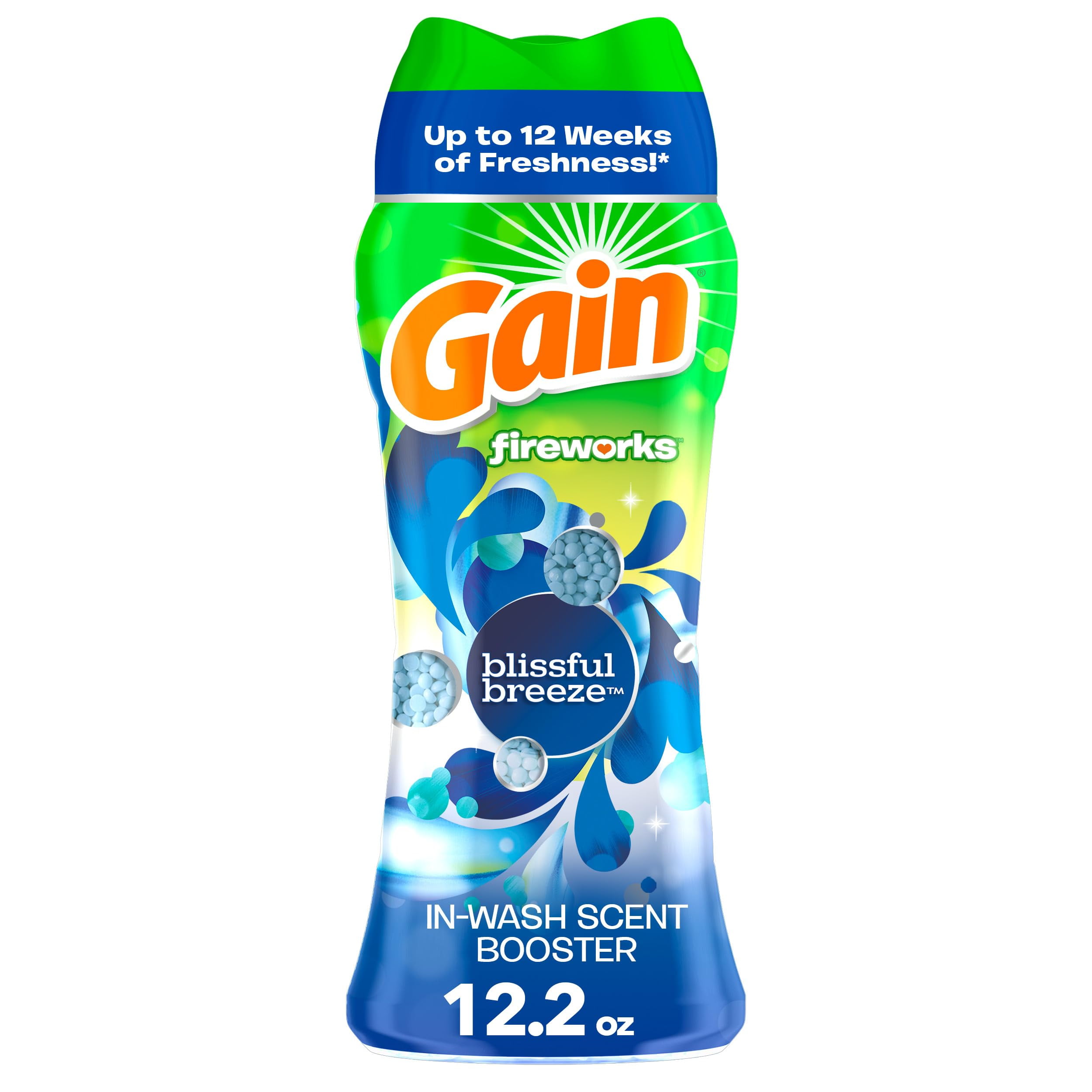 2X - Gain Fireworks In-Wash Scent Booster Beads, Blissful Breeze, 12.2 ...