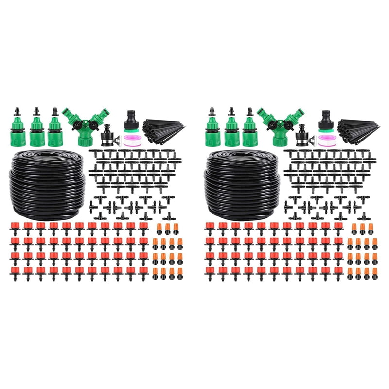 2X Garden Drip Irrigation Kit Drip Irrigation System 1/4 Inch Blank ...