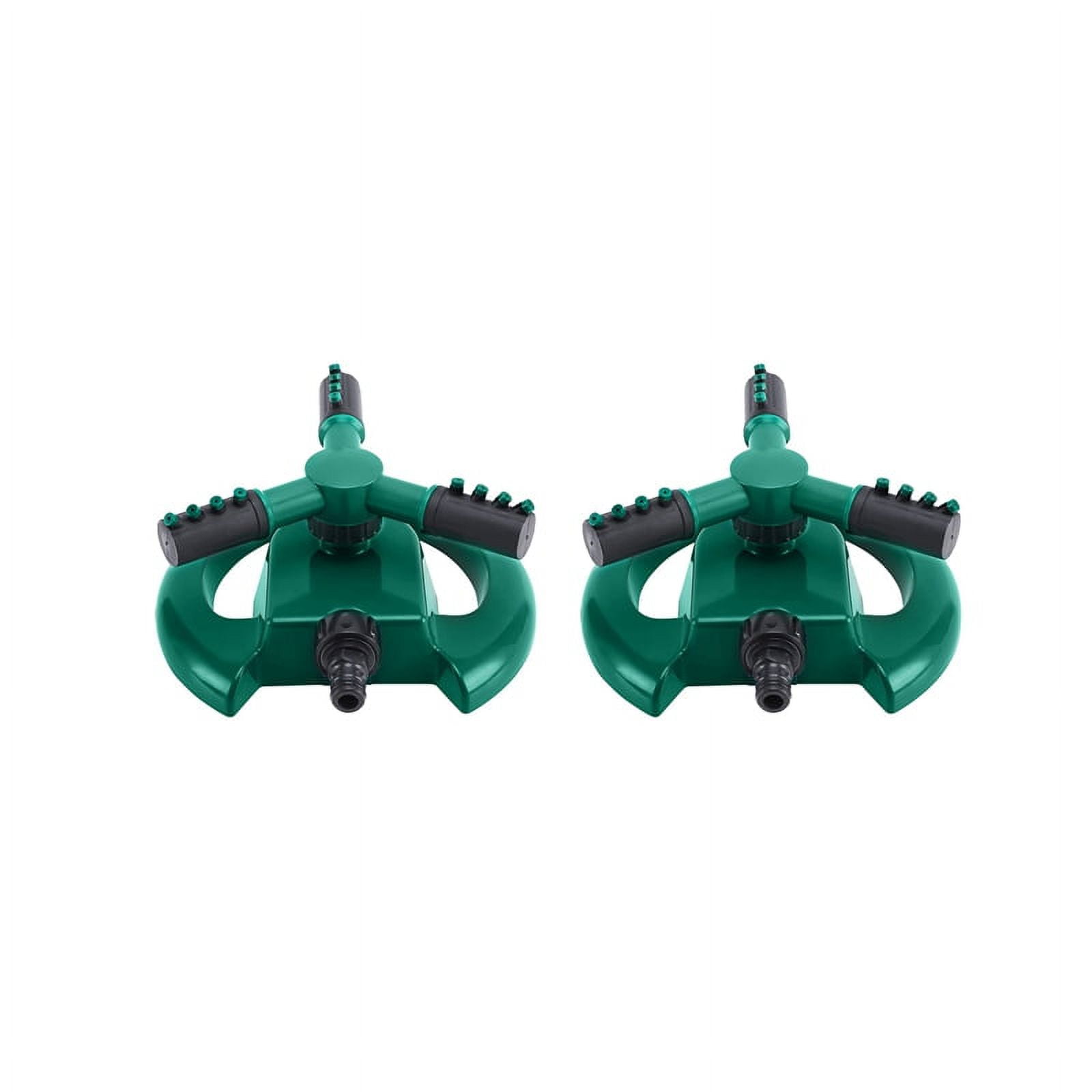 2X Garden Sprinkler, Adjustable Rotating Lawn Sprinkler 3 Arm Rotating ...