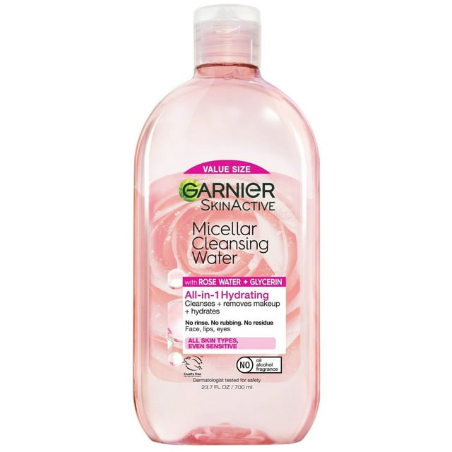 2X - Garnier SkinActive Water Rose Micellar Cleansing Water - 23.7 fl ...