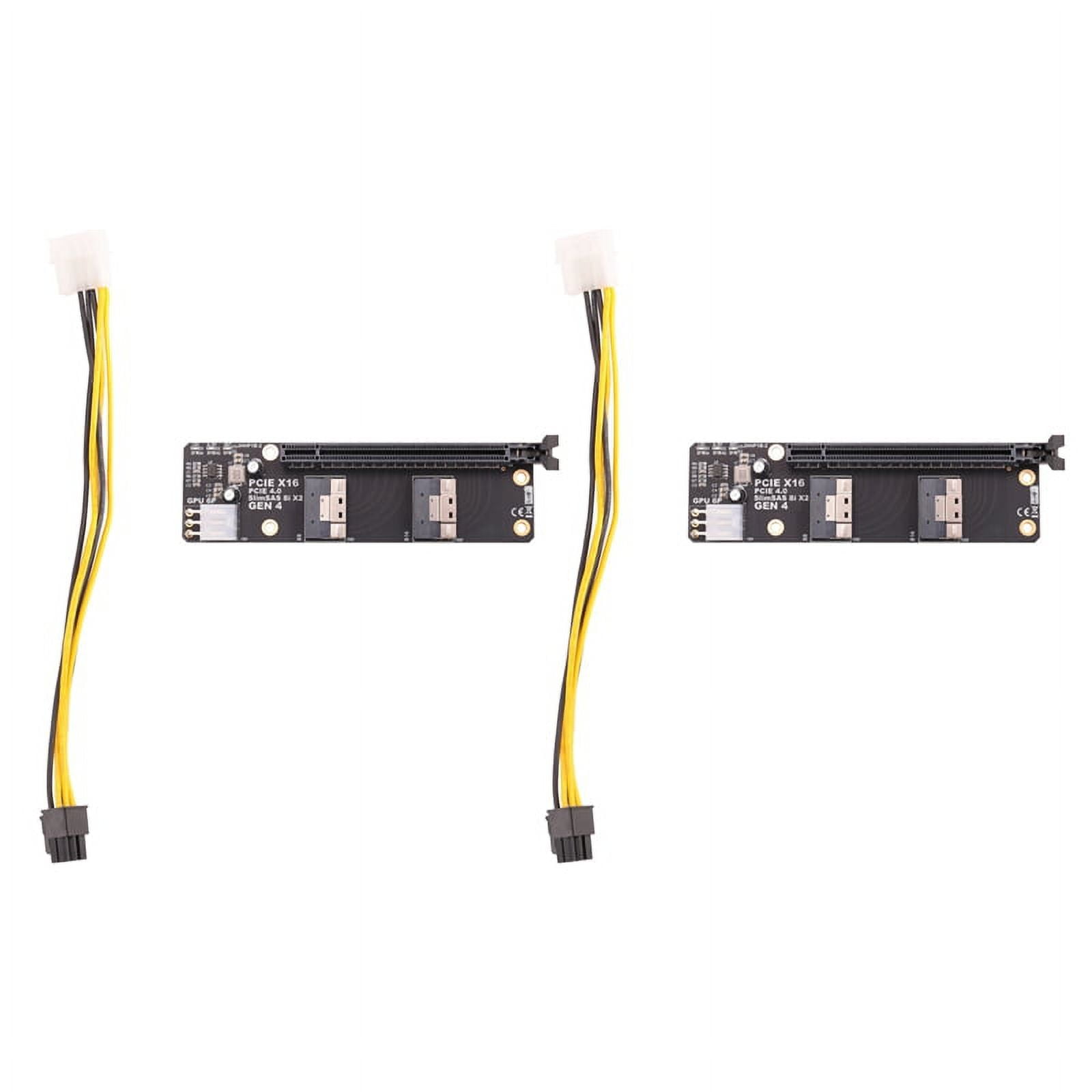 2X Gen4 2 Ports SlimSAS 8I X2 to PCIE 4.0 X16 Slot Adapter Board for ...