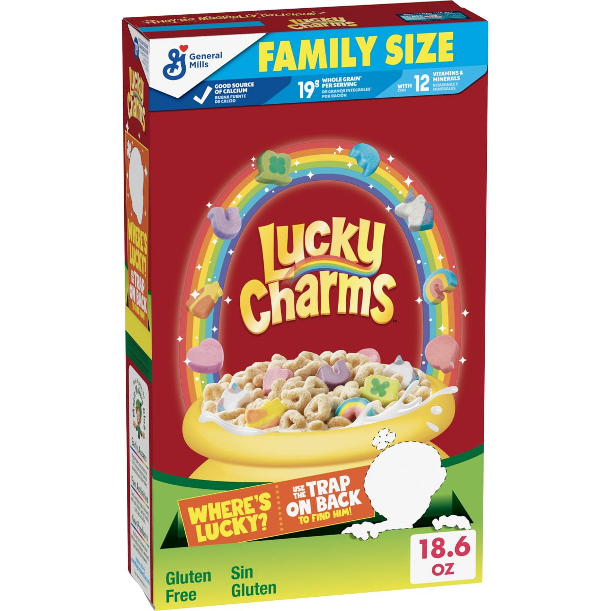 2X - General Mills Family Size Lucky Charms Cereal - 18.6oz - Walmart.com