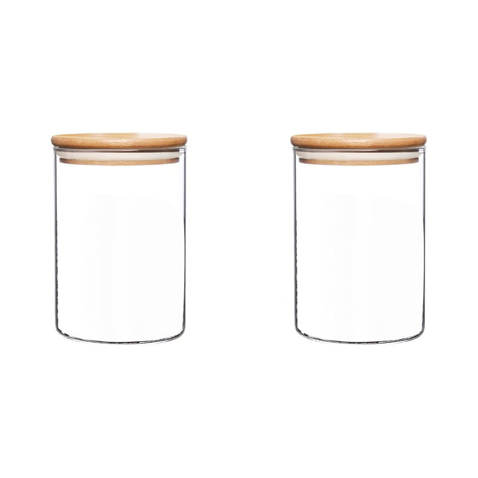 2X Glass Food Storage Containers with Lids Large Glass Food Storage ...