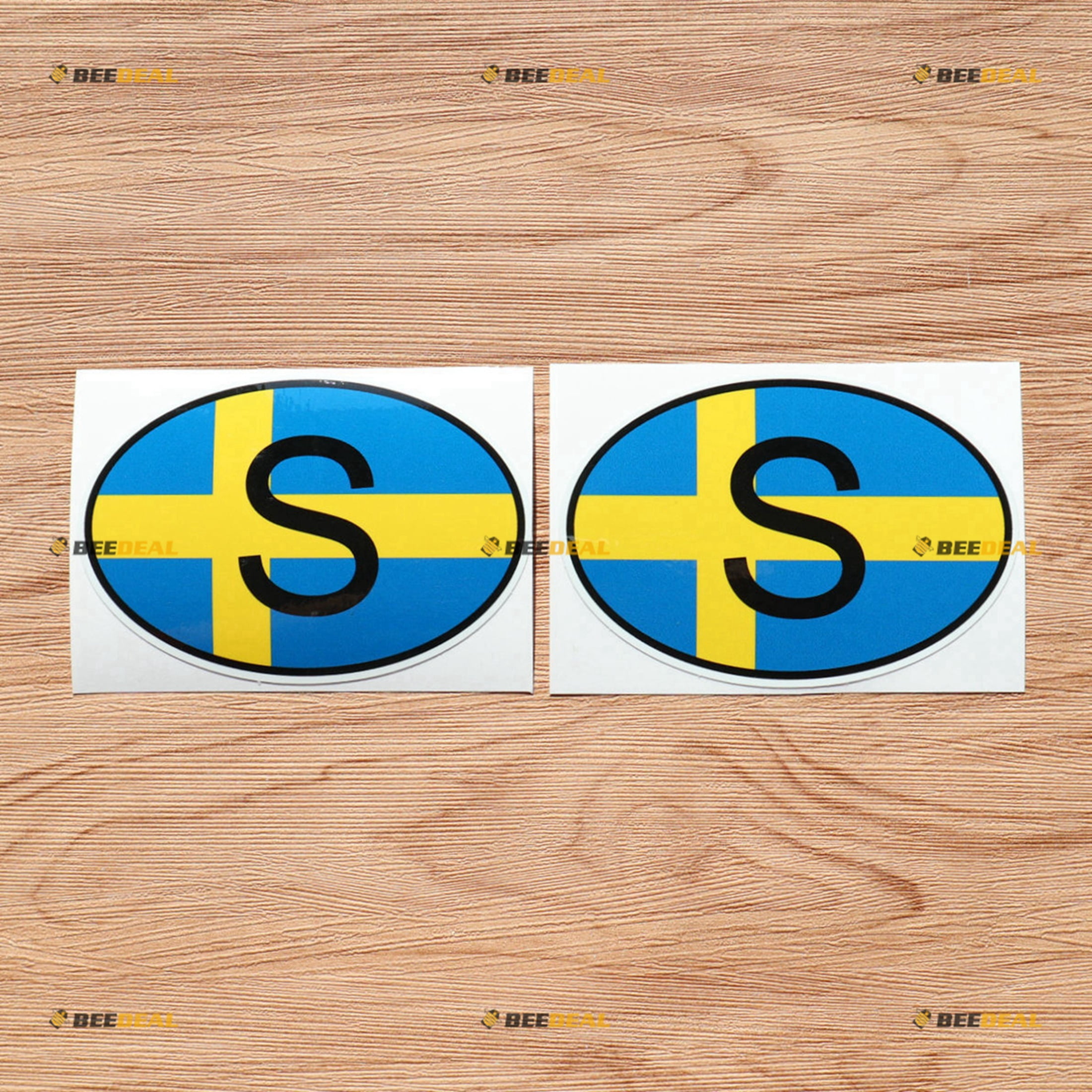 2X Glossy 3" Sweden S Oval Country Code Decal Sticker Swedish Flag ...
