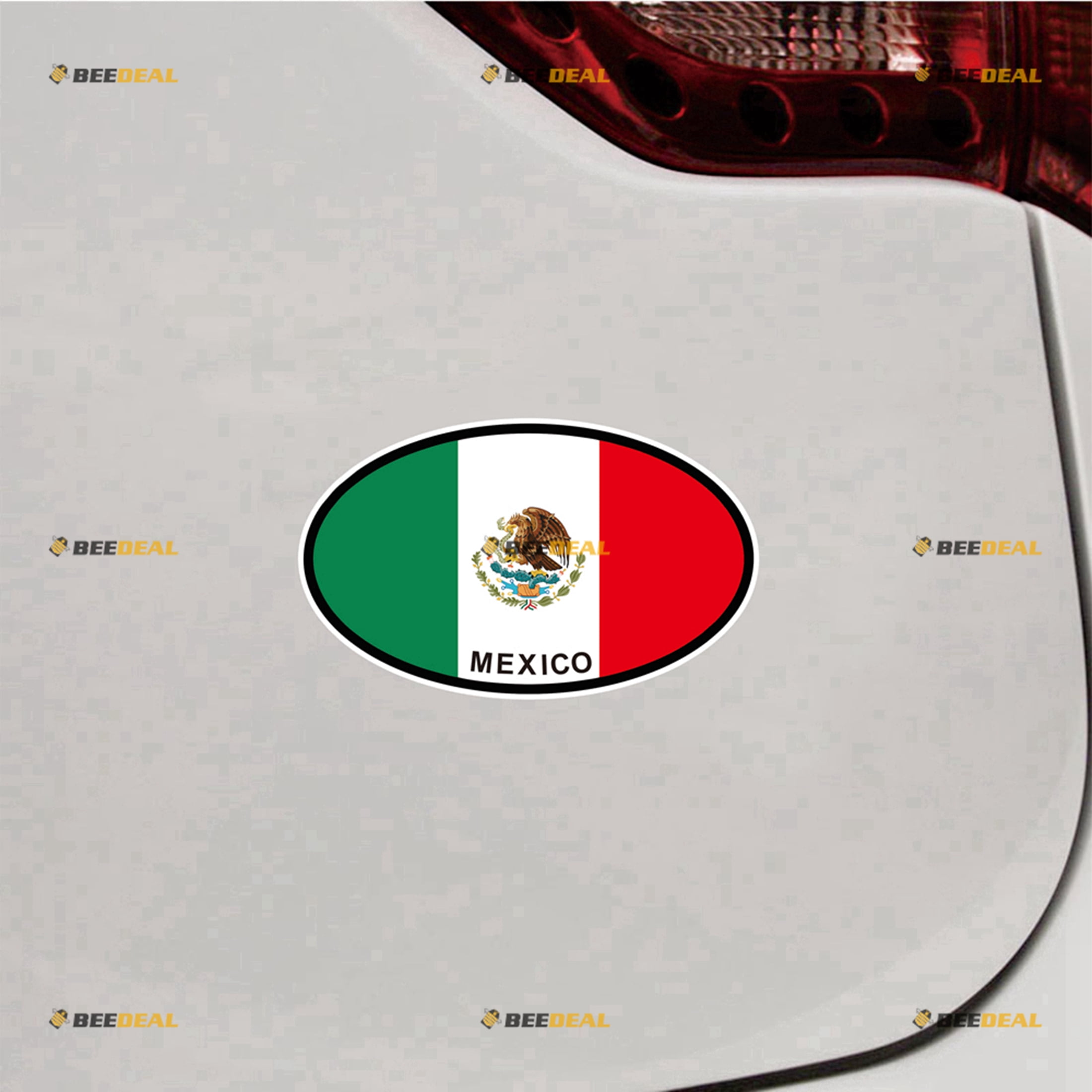 2X Glossy 4" Flag of Mexico Decal Sticker Oval Decal Sticker Vinyl ...