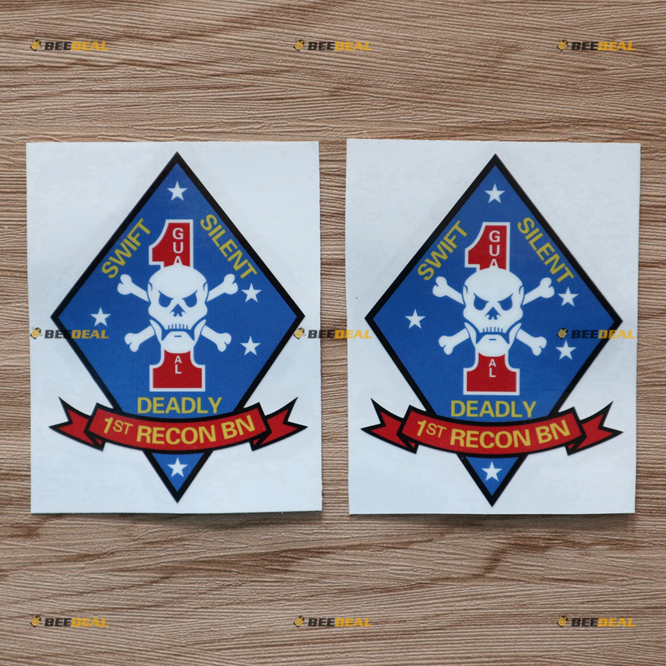 2X Glossy 4 Inches 1st Reconnaissance Battalion 1st Recon Bn Decal ...
