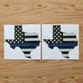 2X Glossy 4" Thin Blue Line American Flag Texas Map Decal Sticker Car ...