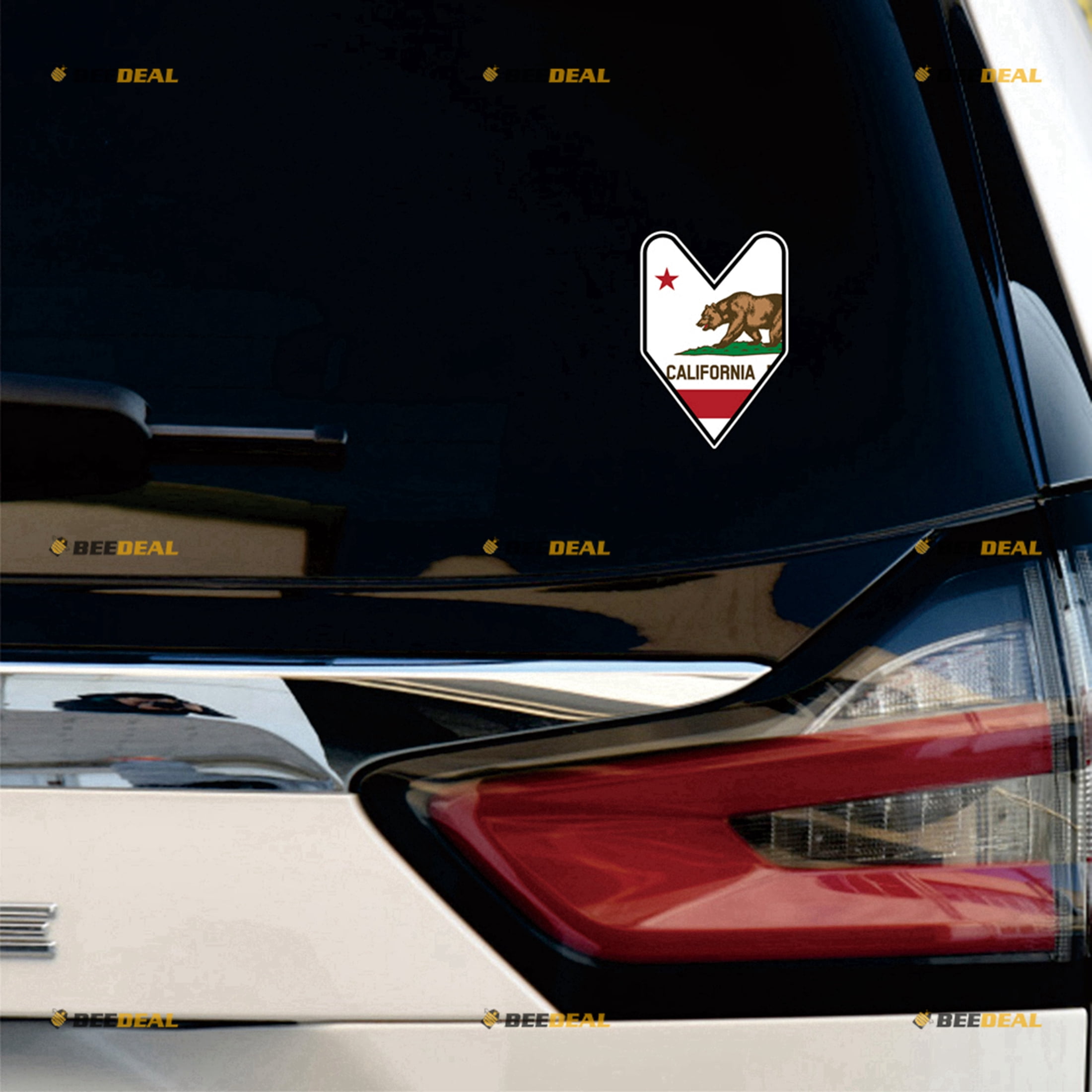 2X Glossy 5" Wakaba Leaf California Flag Cali Decal Sticker Car Vinyl ...