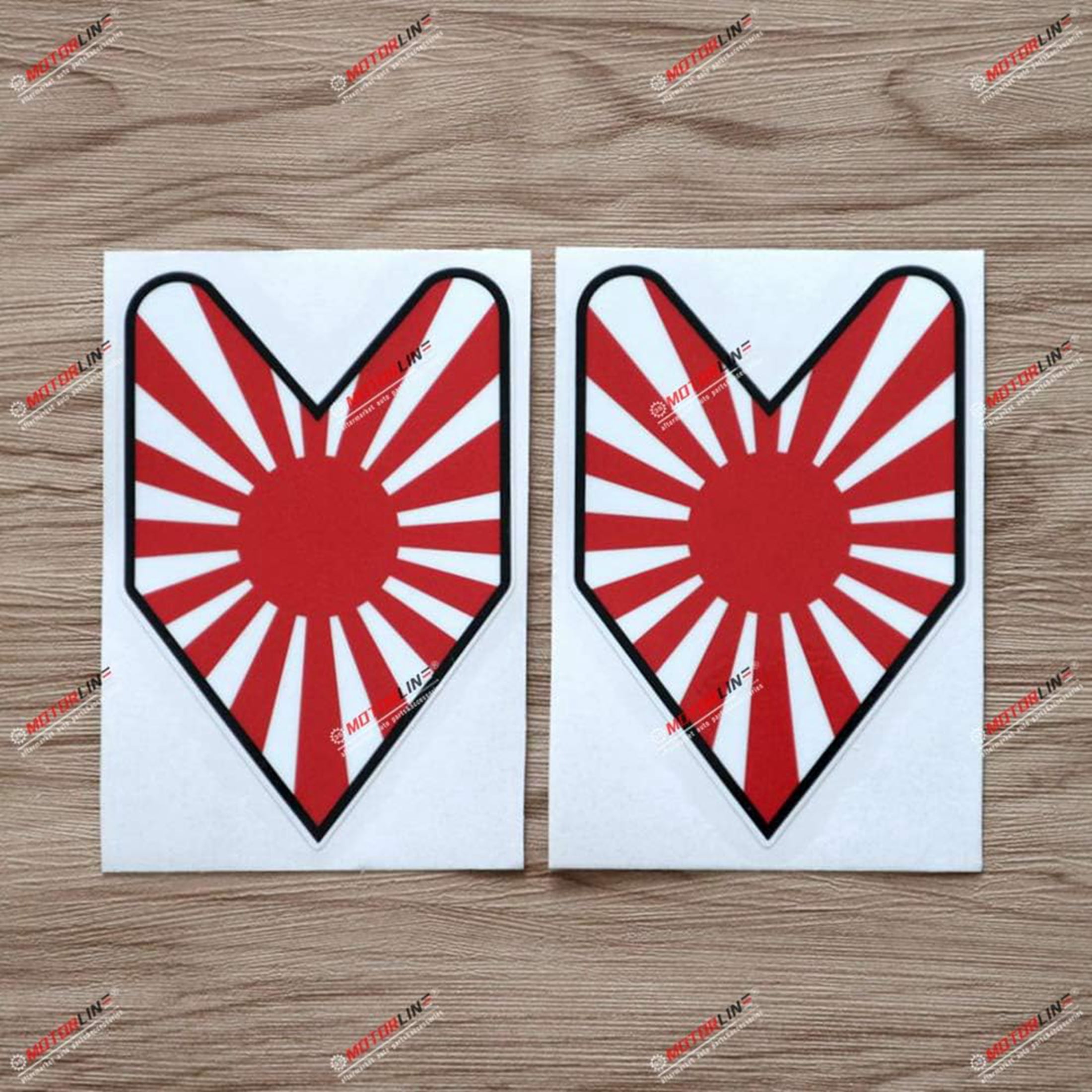 2X Glossy 5" Wakaba Leaf Japanese Rising Sun Decal Sticker Car Vinyl ...