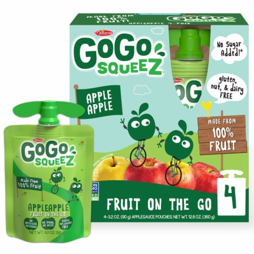 2X - GoGo SqueeZ Apple Apple Applesauce Pouches - Walmart.com