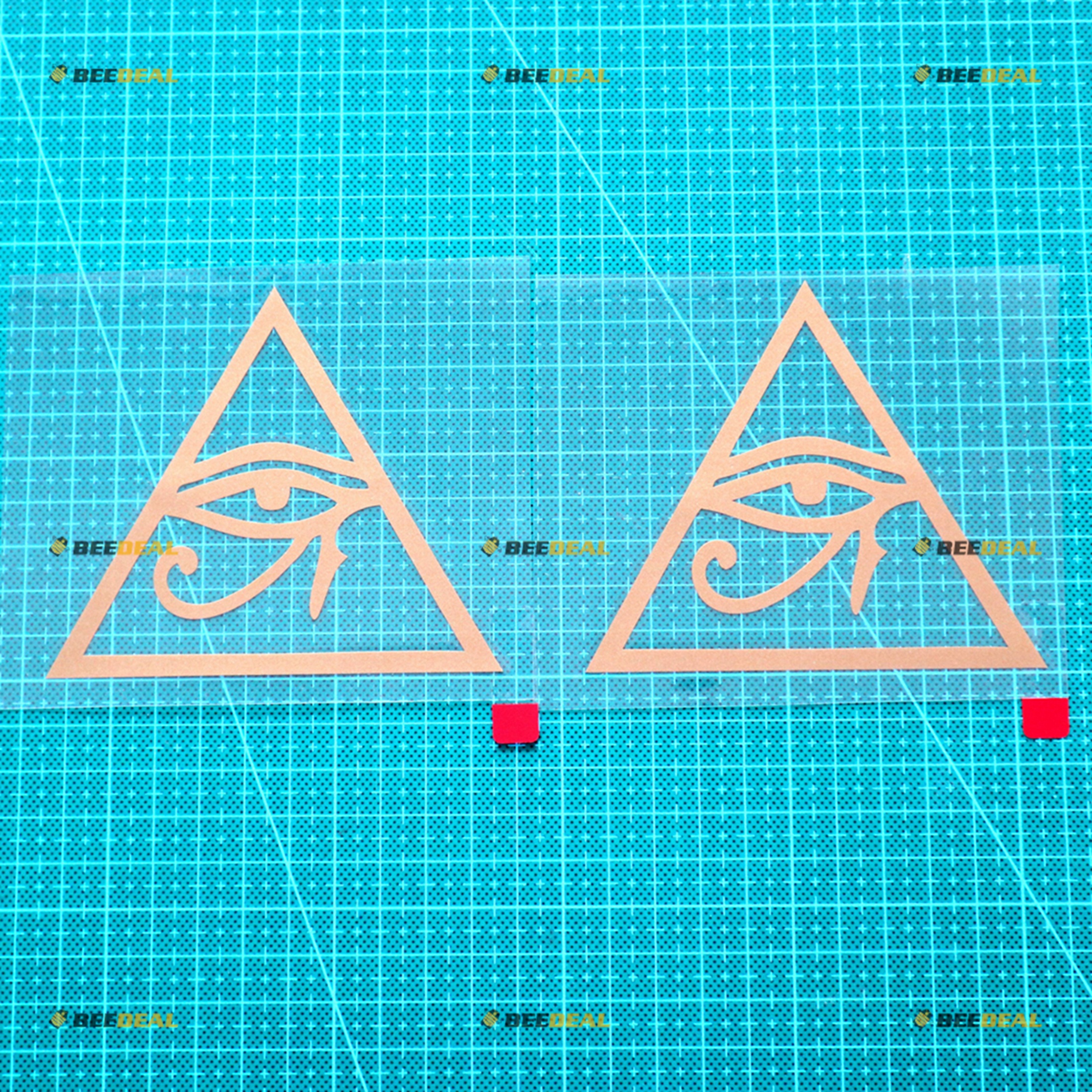 2X Gold 4" Eye of RA RE Decal Sticker Horse Egyptian God Pagan Symbol ...