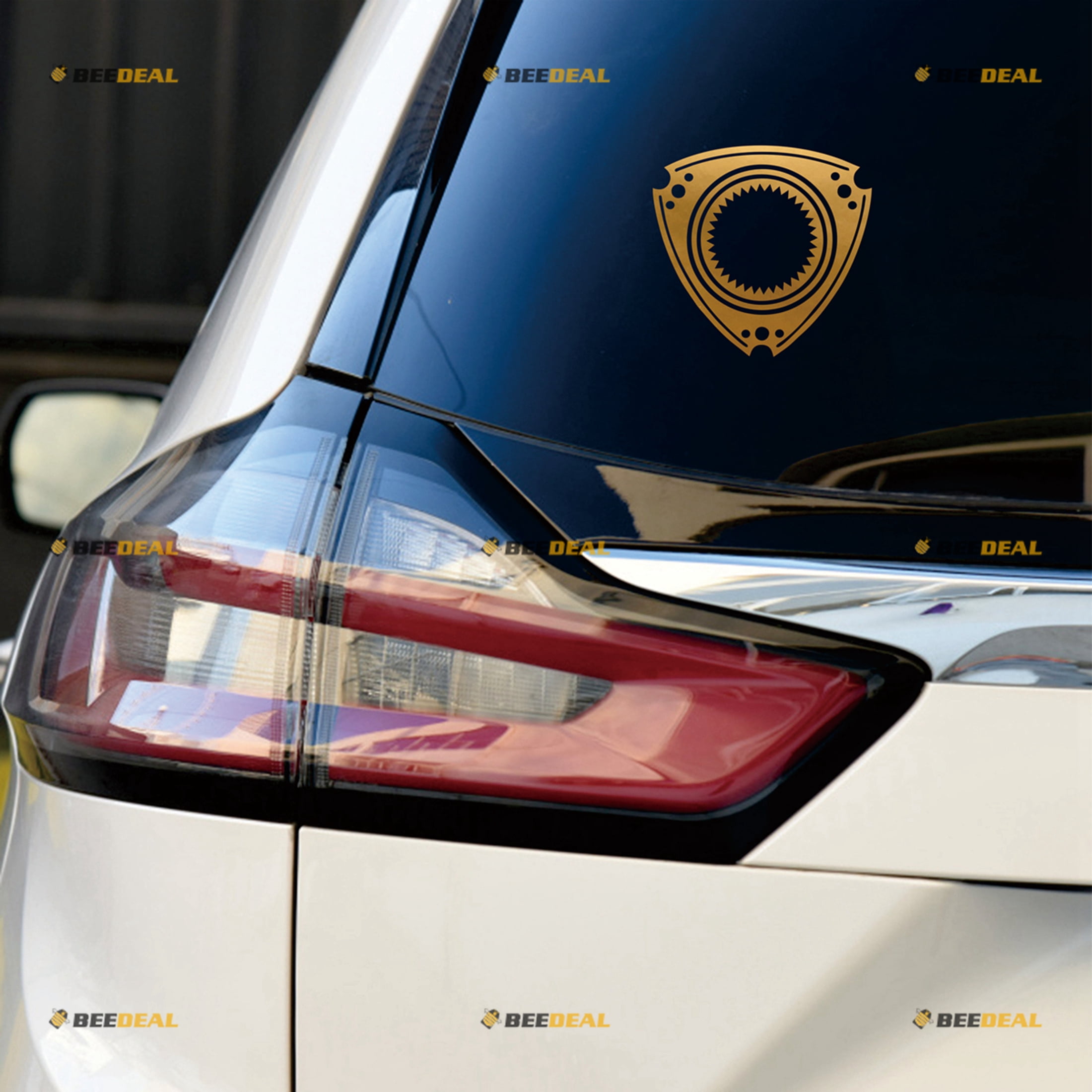 2X Gold 4" Rotary Engine Wankel Engine Car Decal Sticker Fit for Mazda ...