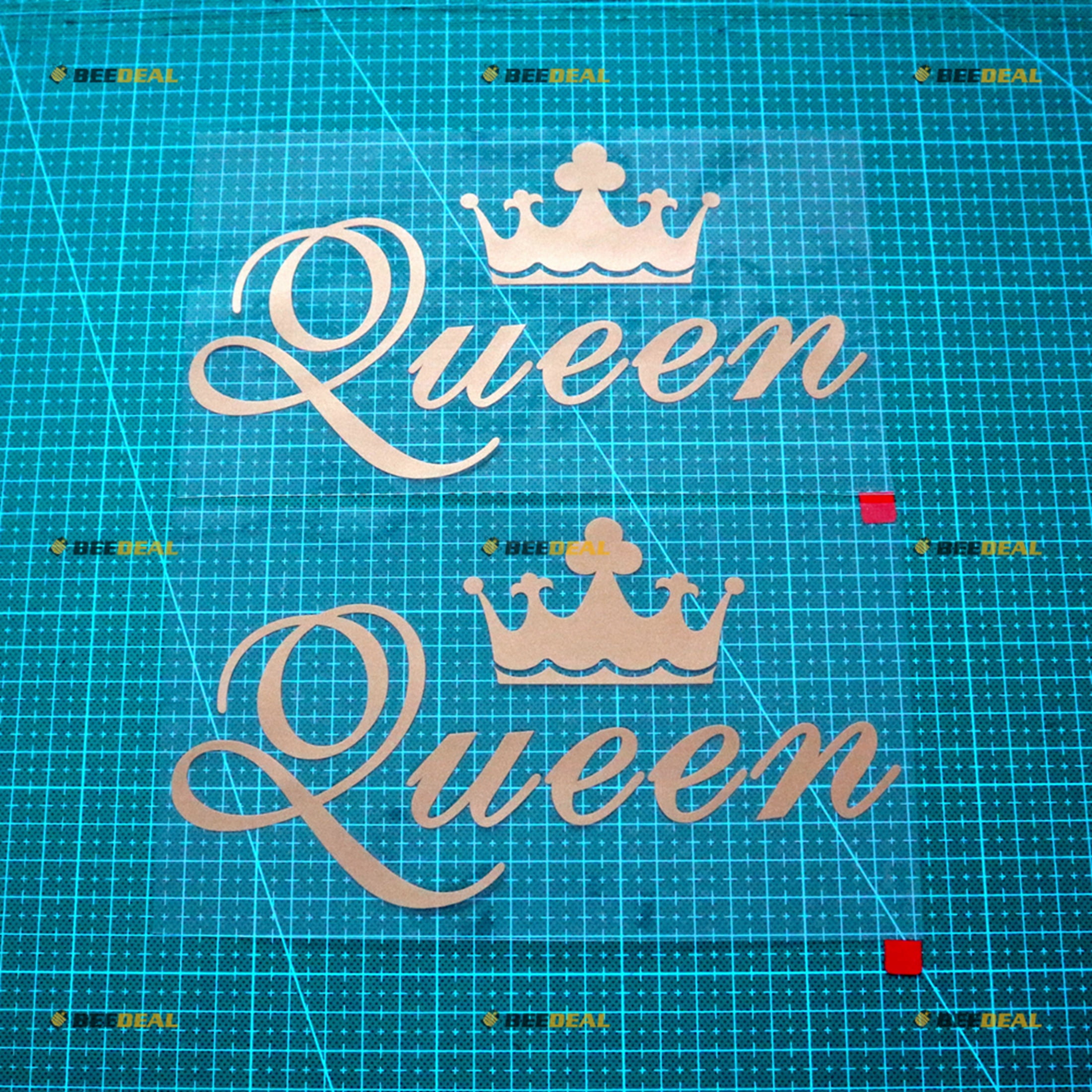 2X Gold 8" Queen Crown Decal Sticker Car Vinyl no bkgrd Die Cut ...