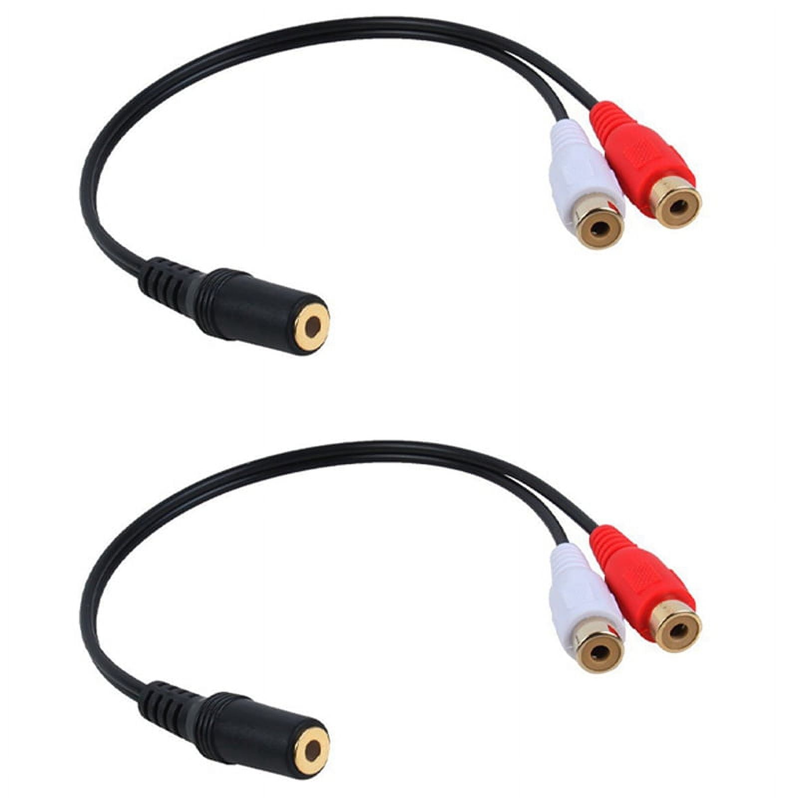 2X Gold Plated 3.5mm Jack Female to 2 Female Jacks Stereo Adapter Audio ...