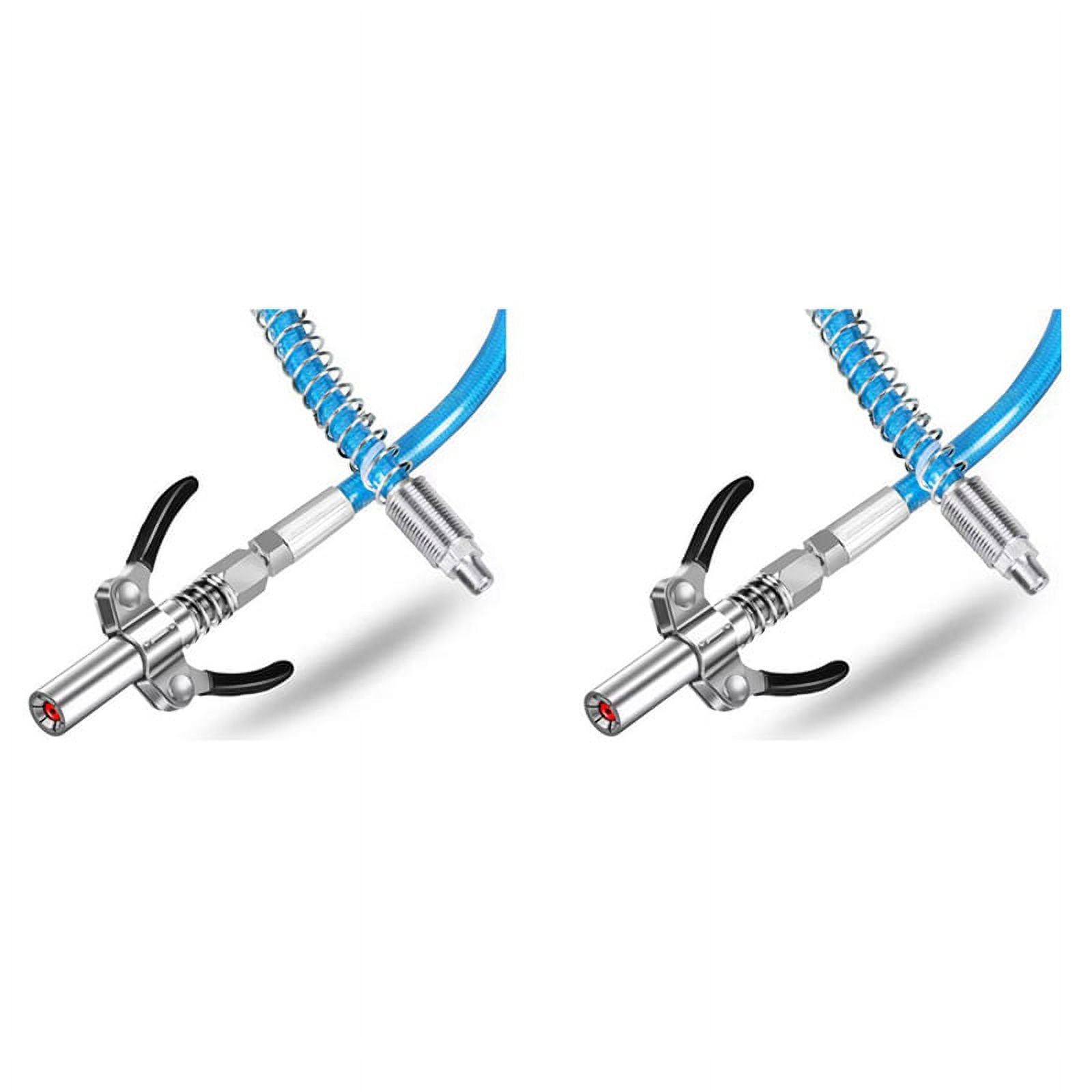 2X Grease Coupler with 30cm Hose Gear Grease Nozzle -Duty Quick Release ...