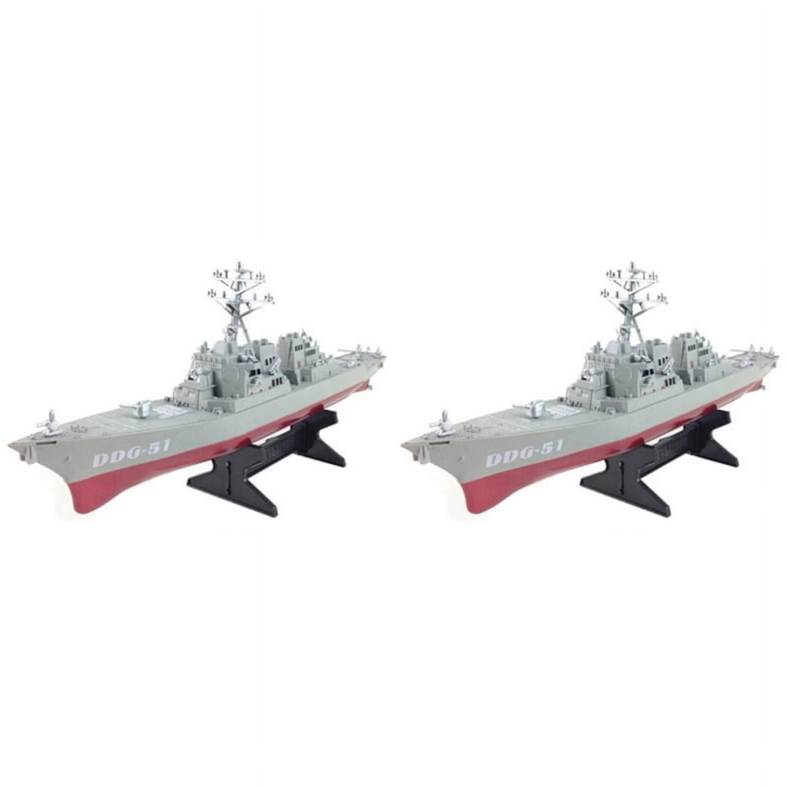 2X Guided Missile Ship Model Static Toys with Display Stand Warship DIY ...