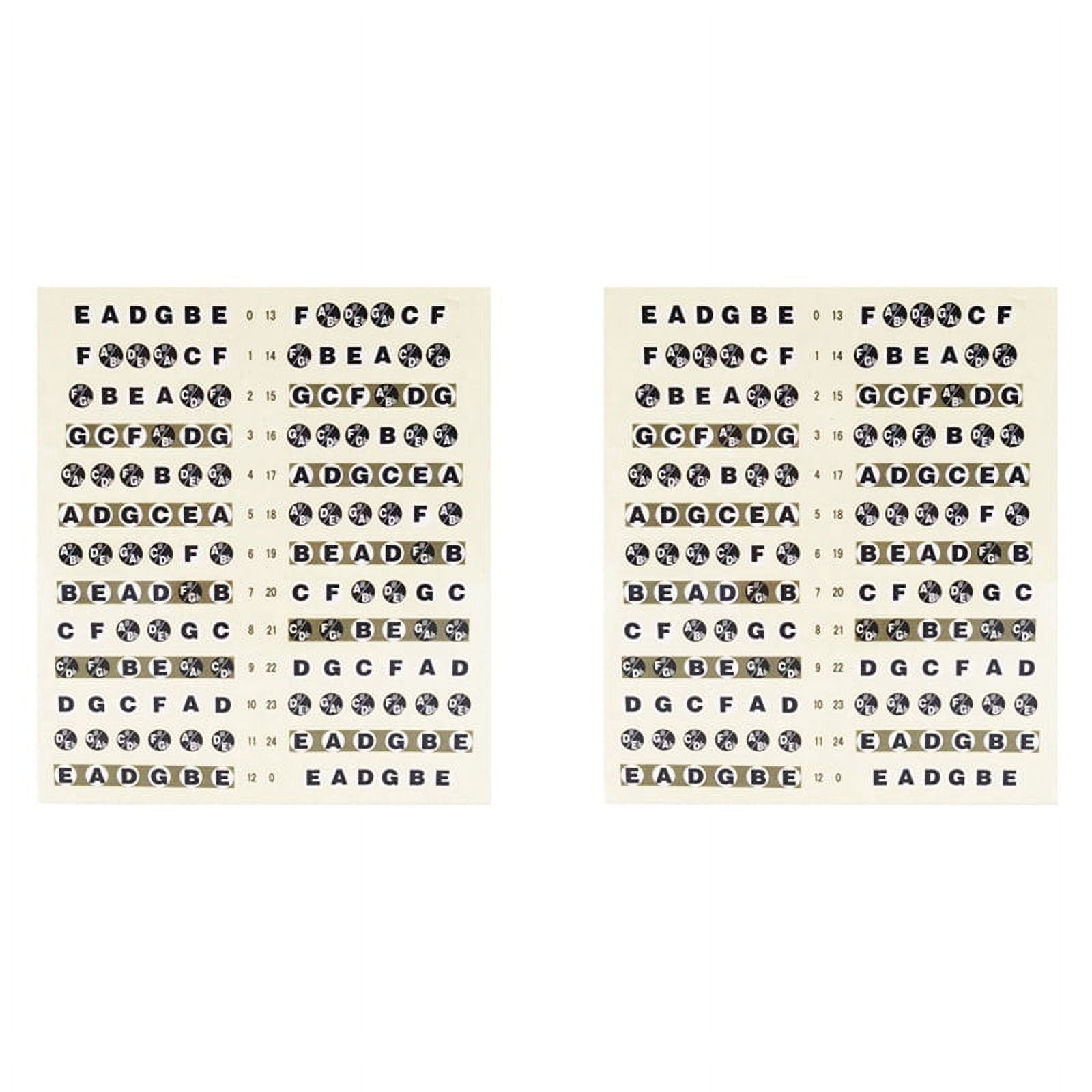 2X Guitar Fretboard Note Decals Fingerboard Frets Map Sticker Fit 6 ...