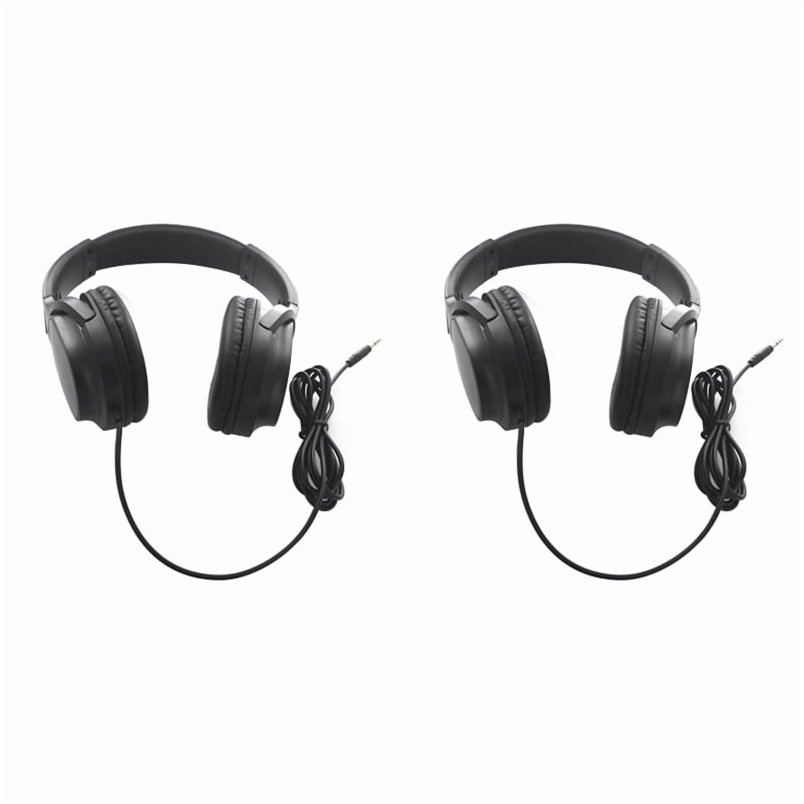 2X Guitar Headphone Amplifier Audio Mixer over Ear Headset Retractable ...