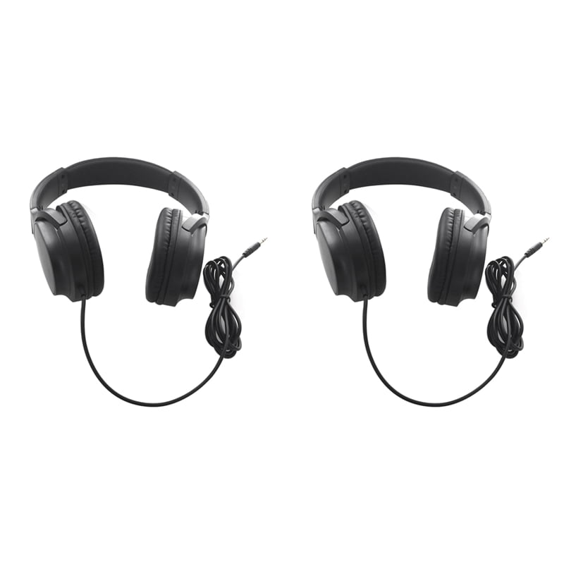 2X Guitar Headphone Amplifier Audio Mixer over Ear Headset Retractable ...