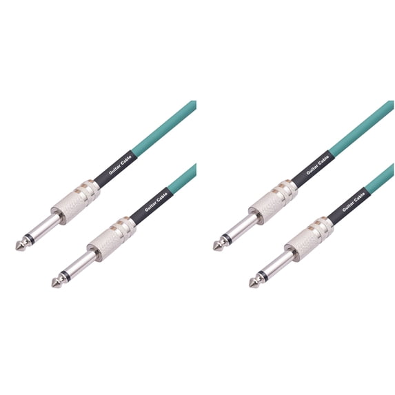 2X Guitar Instrument Cable Electric Guitar Cord 6.35mm Mono Plug ...