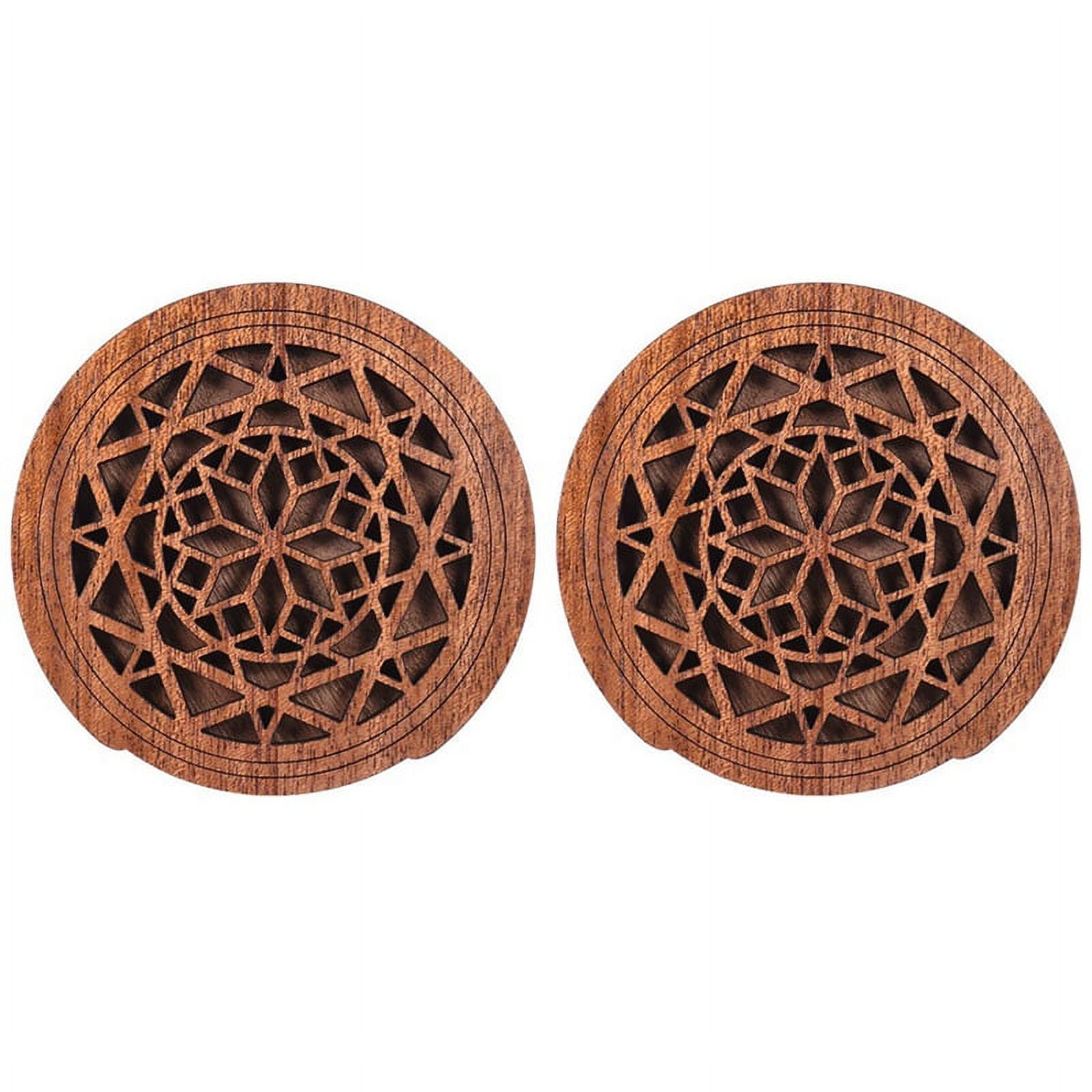 2X Guitar Wooden Soundhole Sound Hole Cover Block Feedback Buffer ...
