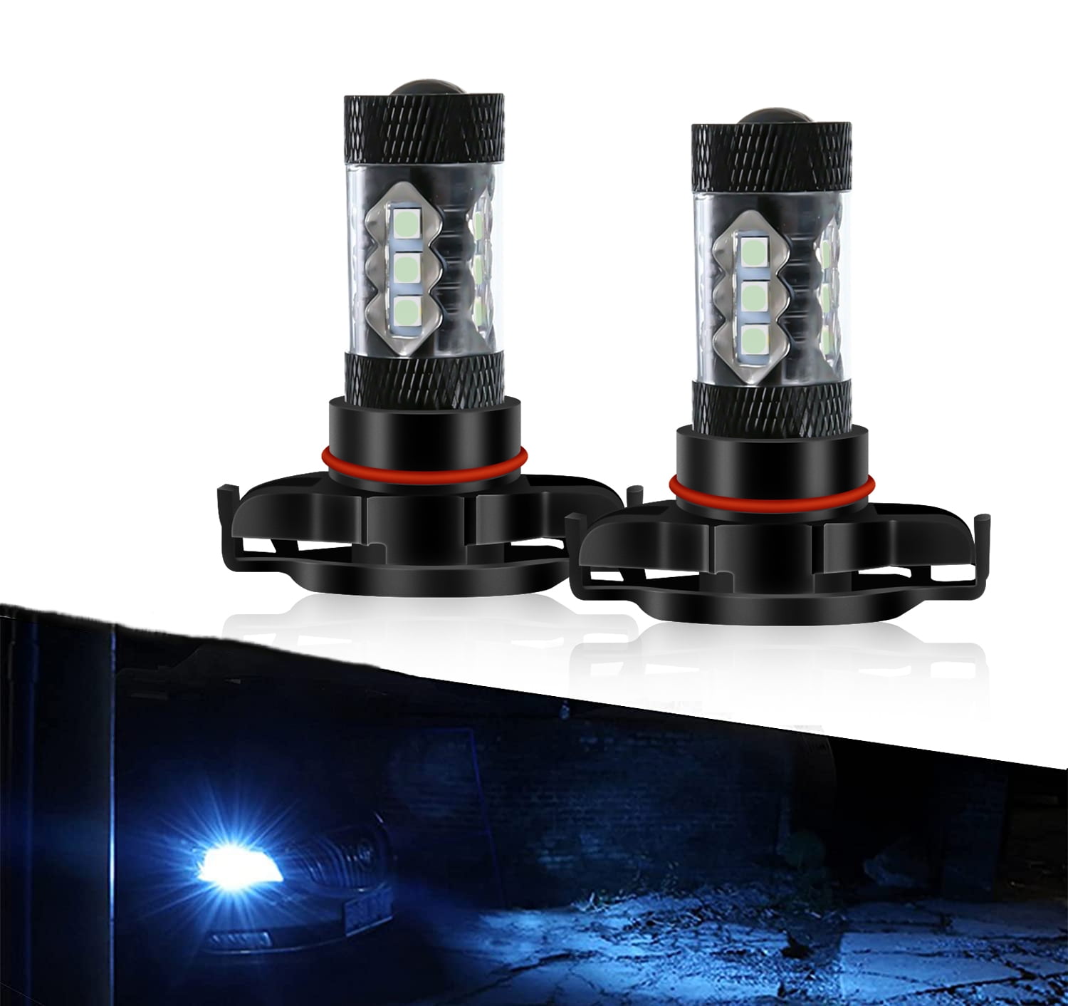2X H16 5202 Ice Blue LED Fog Light Bulbs for Cadillac Escalade ESV EST ...