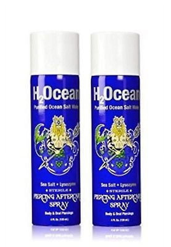 2X H2ocean Piercing Aftercare Spray For Body and Oral Piercing 4 Oz ...