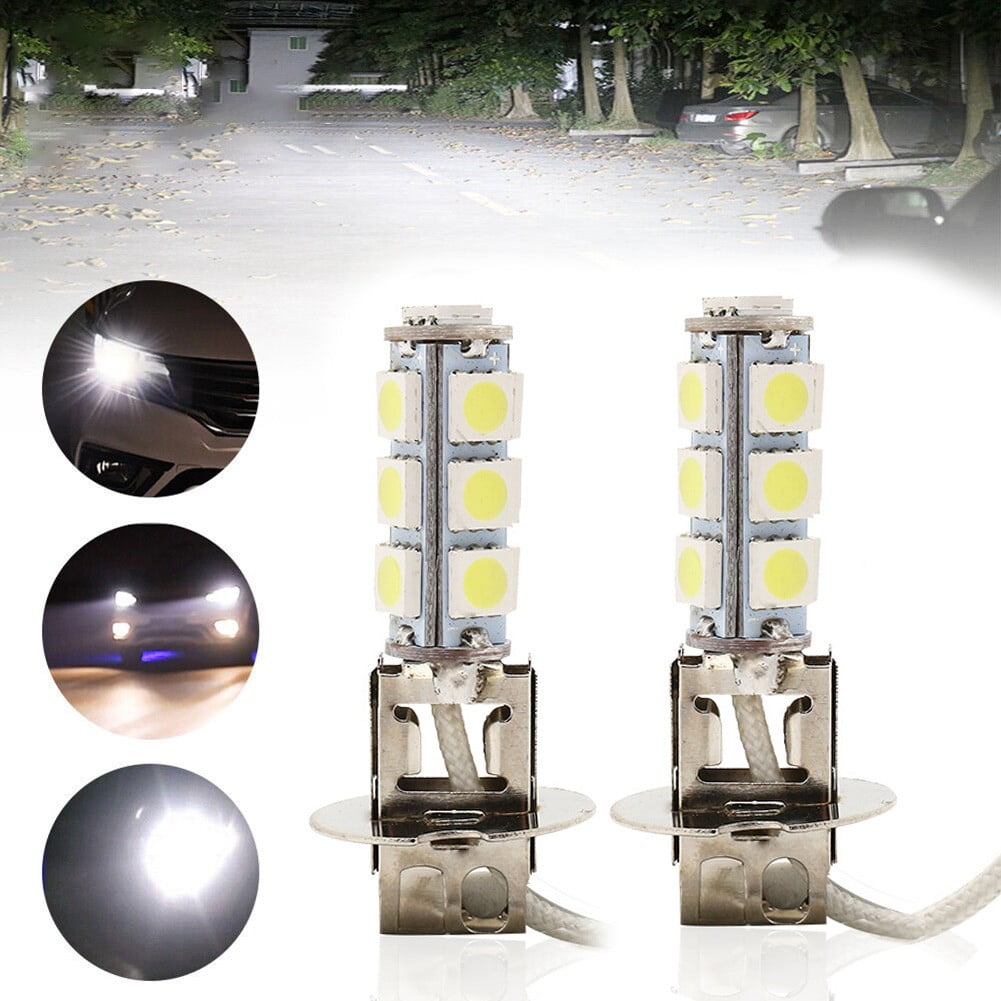 2X H3 Led 12V Car Light Fog Drl Driving Lamp Flashlight Torches Bulbs ...