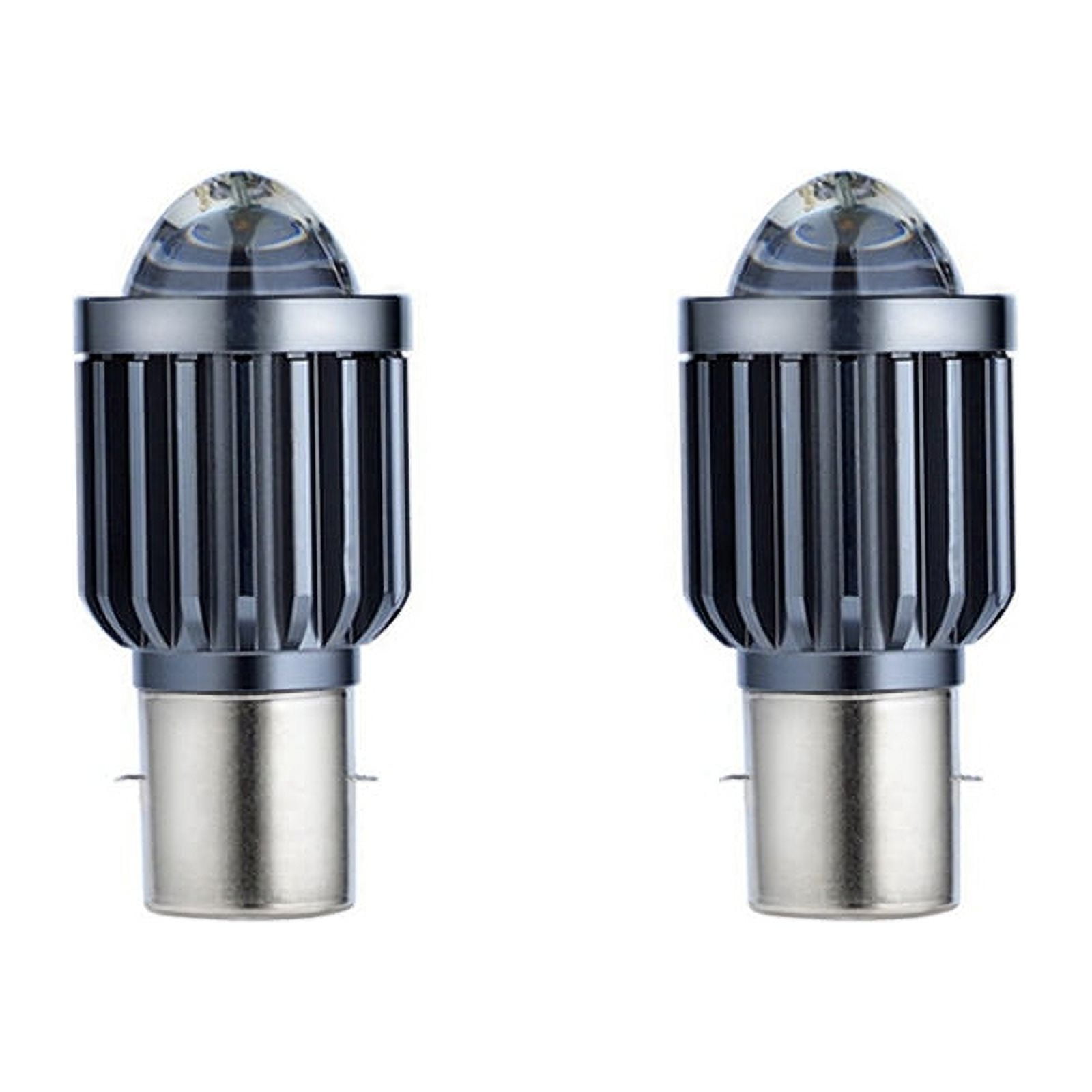 2X H6 BA20D Motorcycle Mini LED Projector Headlight Bulbs Dual Colors ...